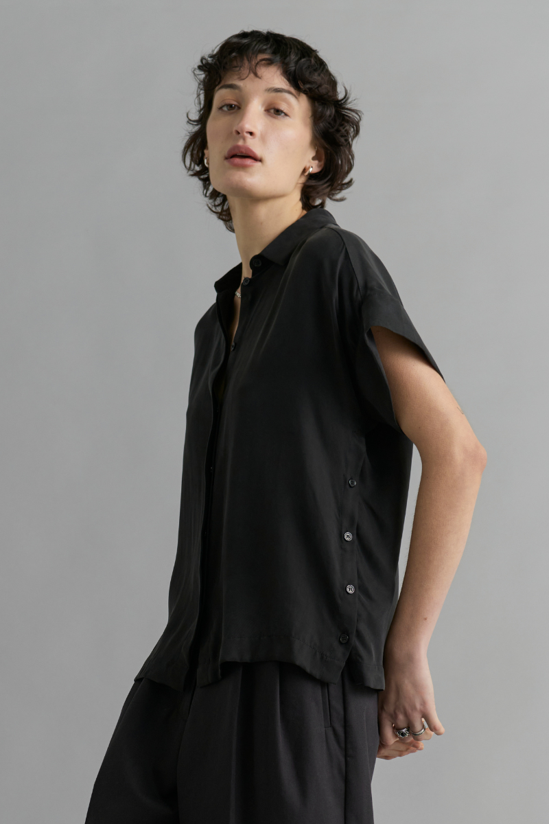 Black Lotus Cupro Shirt – Nique Clothing